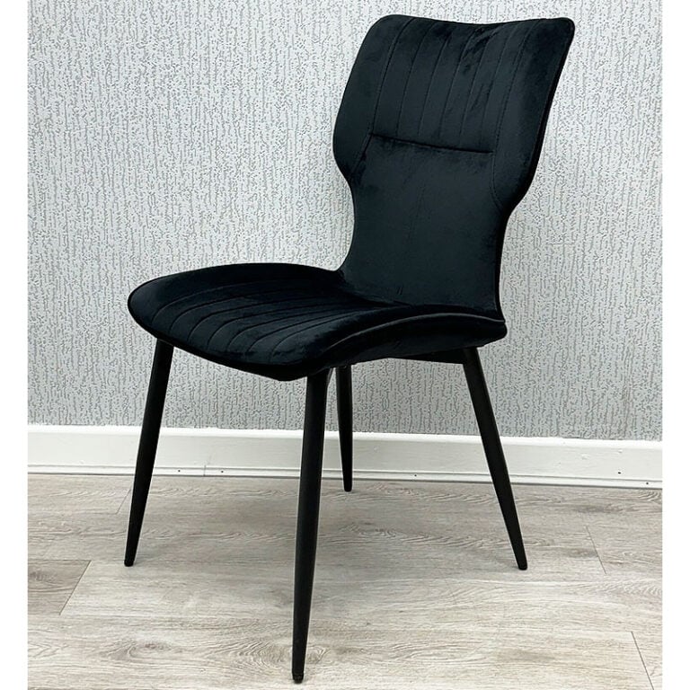 Set Of 2 Gigi Grey Velvet Armless Curved Back Dining Chairs | Picture ...