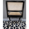 Set Of 2 Juna Black Solid Teak Wood And Rattan Armless Dining Chairs ...