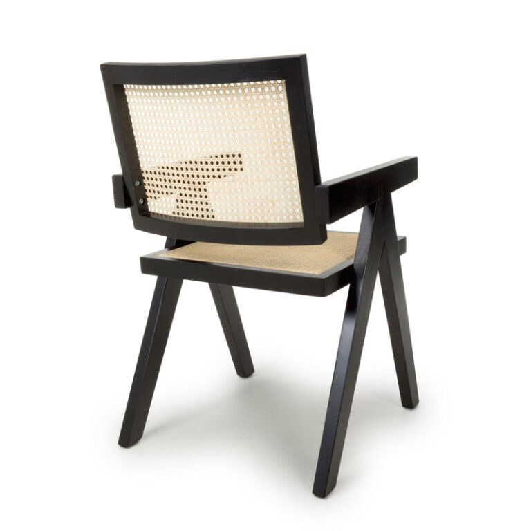 Set Of 2 Juna Black Cebu Rubberwood And Rattan Cane Dining Chairs ...