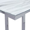 Azaria Grey Gunmetal Steel And White Marble Effect Glass Console Table ...