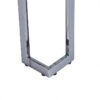 Azaria Grey Gunmetal Steel And White Marble Effect Glass Console Table ...