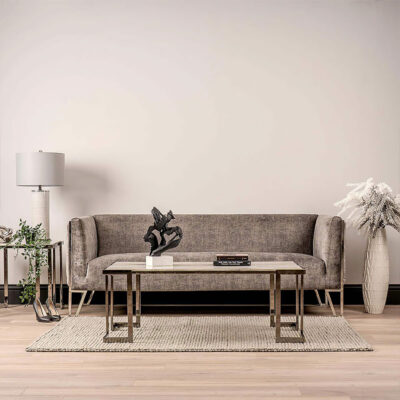 Azaria Grey Gunmetal Steel And White Marble Effect Glass Coffee Table ...