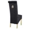 Set Of 2 Anne High Back Cream Mink Velvet And Gold Dining Chairs With ...