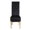 Set Of 2 Anne High Back Black Velvet And Gold Dining Chairs With ...