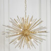 Art Deco Sputnik Gold Brass Spikes 9 Light Ceiling Pendant Chandelier ...