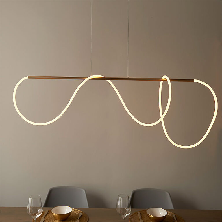 Flexible Tube Gold Metal Ceiling Pendant Light Chandelier | Picture ...