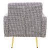 Houndstooth Checked Black And White Fabric And Gold Metal Armchair ...