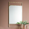 Modern Abstract Minimalist Gold Metal Large Wall Mirror 102cm | Picture ...