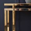 Premium Large Art Dèco Grey Glass and Gold Metal Console Table ...