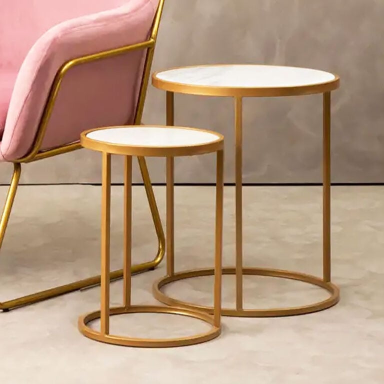 Gold Nesting Tables And Gold Nests Of Tables | Picture Perfect Home