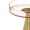 Art Deco Pink Tinted Glass And Gold Metal End Side Table | Picture ...
