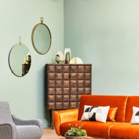 Art Deco Round Gold Metal Large Wall Mirror 70cm With Ring | Picture ...