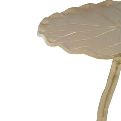Flower Leaf Gold Metal Floral Side Table End Table | Picture Perfect Home