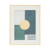 Gold And Green 3D Abstract Wall Art Poster With Gold Metal Frame 86cm ...