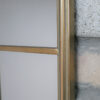 Antique Gold Metal Large Arched Panelled Window Wall Mirror 156cm ...