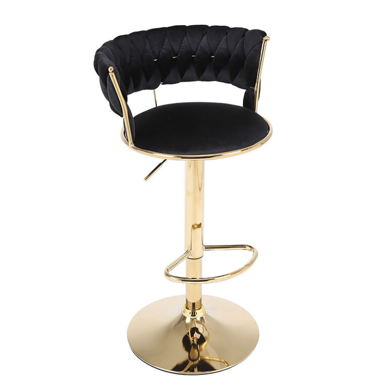 Set Of 2 Marissa Braided Black Velvet Tub Dining Chairs With Gold Legs ...