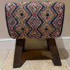 Boho Aztec Print Fabric And Solid Wood Pommel Horse Stool Footstool ...