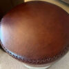 Industrial Genuine Brown Leather And Canvas Golf Design Stool Footstool ...