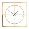 Industrial Large Skeleton Square Gold Metal Wall Clock 103cm | Picture ...