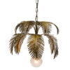 Antique Gold Metal 1 Light Floral Fern Palm Leaf Chandelier Ceiling ...