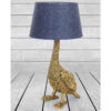 Antique Gold Resin Goose Duck Bird Animal Table Lamp 65cm With Grey ...