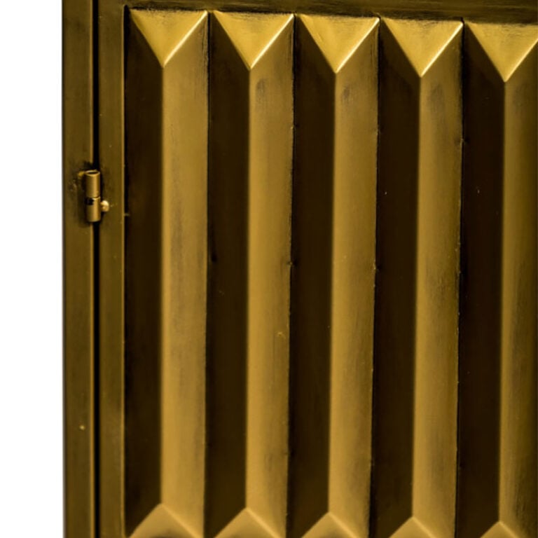 Industrial Gold Metal 2 Door Tall Sideboard Storage Cabinet | Picture ...