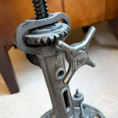 Industrial Silver Iron Metal And Solid Wood Height Adjustable Side ...