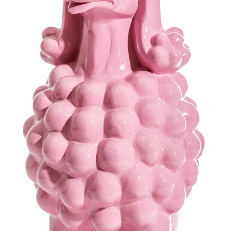 Pink Resin And Glass Poodle Dog Animal Side Table End Table 64cm ...