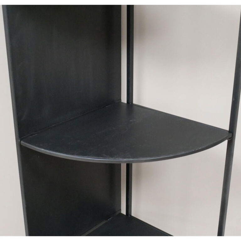 Industrial Black Metal 4 Tier Corner Shelving Display Unit 199cm ...
