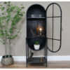 Industrial Black Metal And Glass Arched 1 Door Shelving Display Unit ...