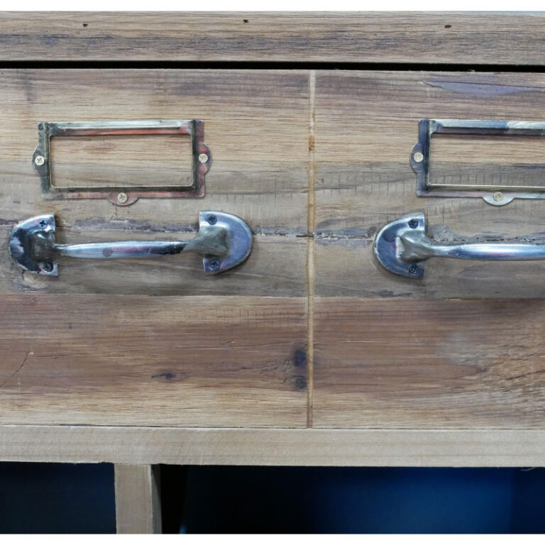 Rustic Industrial Reclaimed Wood And Metal Drawers And Crates Sideboard ...