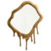 Dali Antique Gold Metal Abstract Drip Side Table End Table | Picture ...