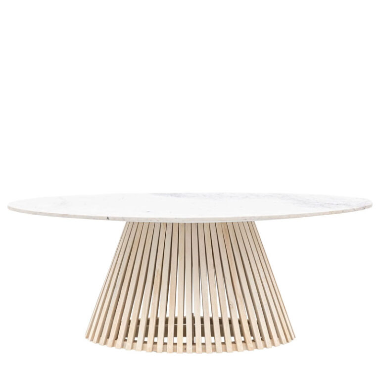 Boho Rustic Solid White Washed Mango Wood Sloping Slats 6 Seater Oval ...