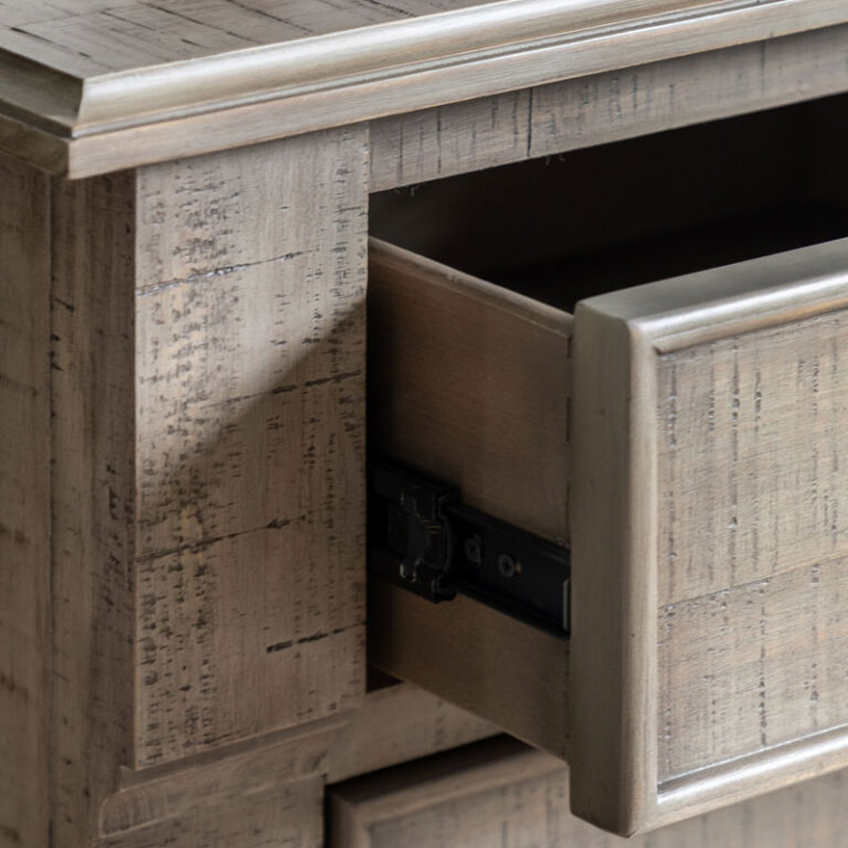 Rustic Country Farmhouse 5 Drawer Solid Light Wood Chest Of Drawers ...