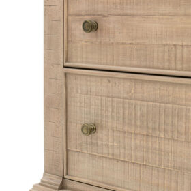Rustic Country Farmhouse 5 Drawer Solid Light Wood Chest Of Drawers ...