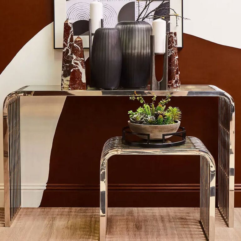 Chrome Console Tables | Picture Perfect Home