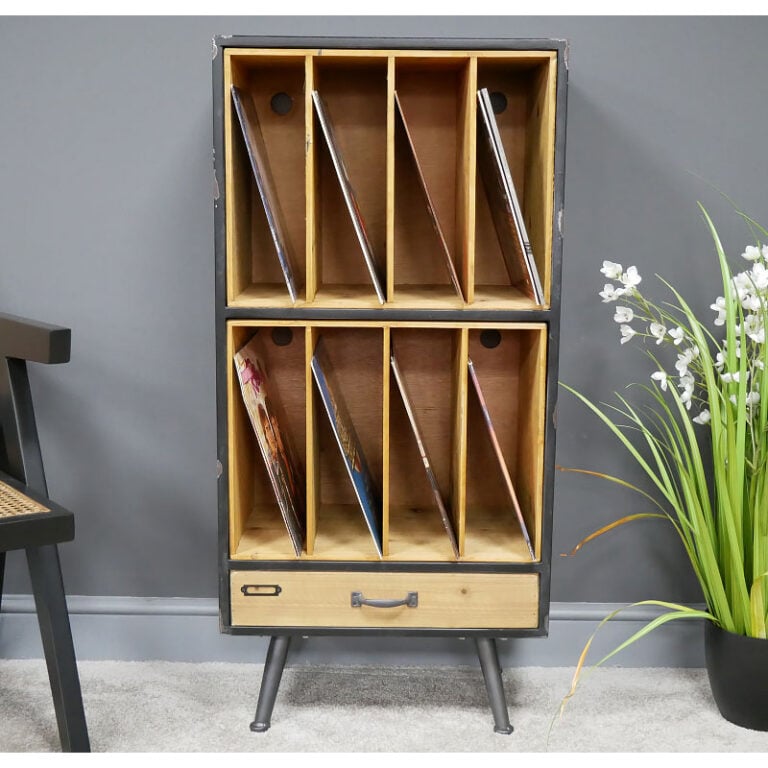 Industrial Retro Black Metal And Solid Wood 1 Drawer Large Filing ...